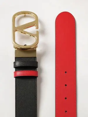 Valentino Garavani Vlogo Signature Reversible Belt In Smooth Calf Leather 4 Cm