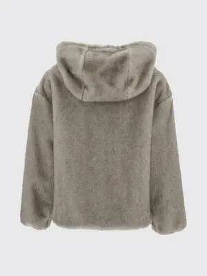 Herno Hooded Faux-fur Zip-up Jacket - Grey