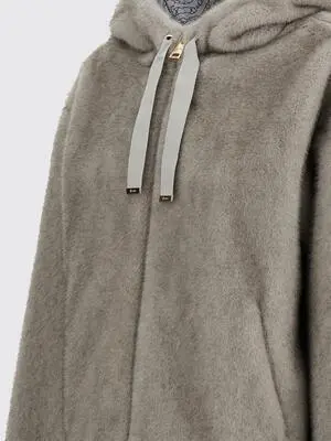 Herno Hooded Faux-fur Zip-up Jacket - Grey