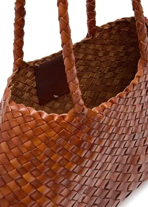 Dragon Diffusion Santa Croce Big Woven Leather Tote Bag
