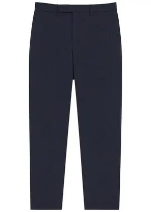 Polo Ralph Lauren Slim Tapered-leg Stretch-cotton Chino Trousers - Navy