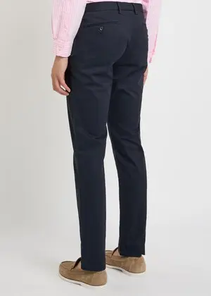 Polo Ralph Lauren Slim Tapered-leg Stretch-cotton Chino Trousers - Navy