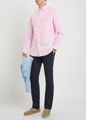 Polo Ralph Lauren Slim Tapered-leg Stretch-cotton Chino Trousers - Navy