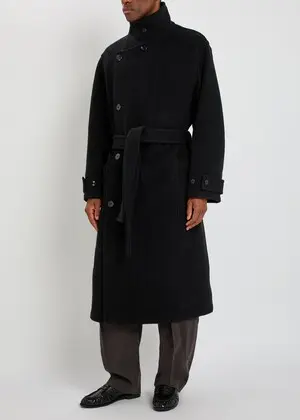 LEMAIRE Belted Wool Wrap Coat