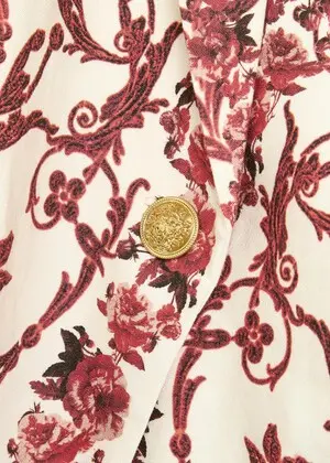 Alice + Olivia Macey Printed Linen-blend Blazer