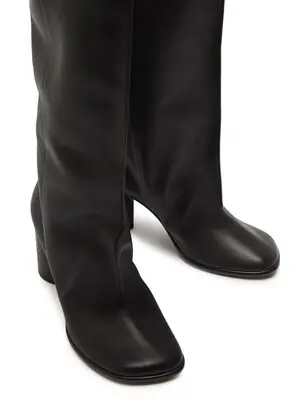 LEMAIRE Crease Sleeve 80 Leather Knee-high Boots