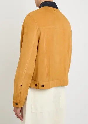 Loewe Corduroy-collar Suede Jacket