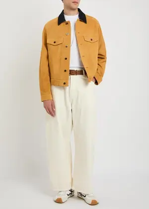 Loewe Corduroy-collar Suede Jacket