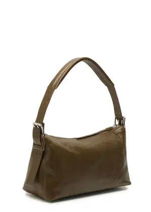 LEMAIRE Belted Baguette Leather Shoulder Bag