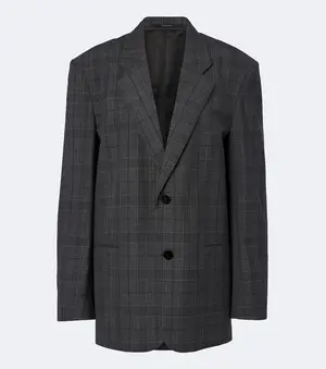 Gucci Oversized Checked Wool Blazer