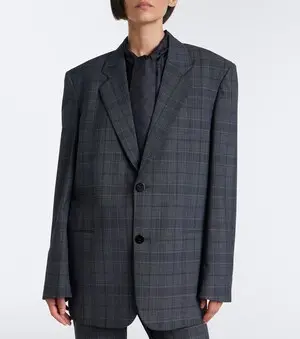Gucci Oversized Checked Wool Blazer