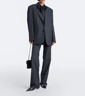 Gucci Oversized Checked Wool Blazer