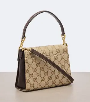 Gucci Horsebit Small Gg Canvas Top-handle Bag