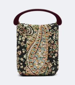 Dries Van Noten Micro Floral Jacquard Top-handle Bag - Multicoloured