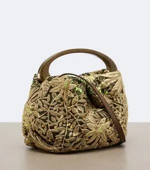 Dries Van Noten Floral Jacquard Top-handle Bag