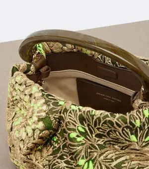 Dries Van Noten Floral Jacquard Top-handle Bag