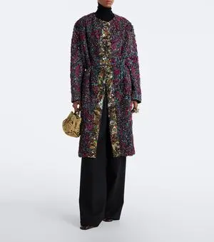 Dries Van Noten Floral Jacquard Top-handle Bag