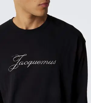 Jacquemus Logo Cotton And Hemp Jersey T-shirt - Black
