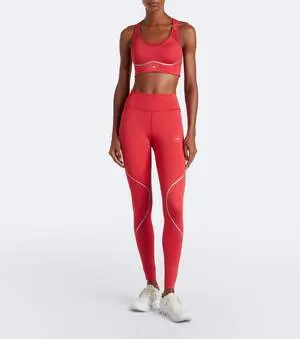 Adidas By Stella McCartney Logo Padded Jersey Sports Bra