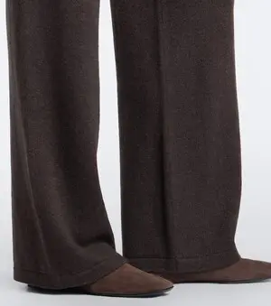 Eleventy Knitted Cashmere Wide-leg Pants