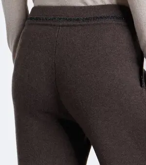 Eleventy Knitted Cashmere Wide-leg Pants