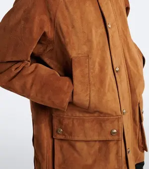 NILI LOTAN Kedem Suede Jacket With Leather Trim