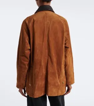 NILI LOTAN Kedem Suede Jacket With Leather Trim