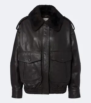 Loulou De Saison Russo Leather Bomber Jacket