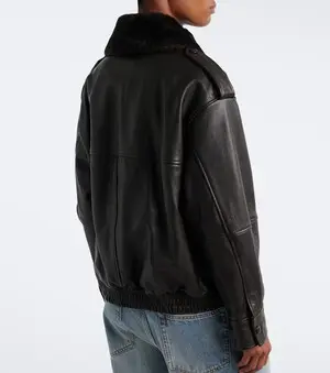 Loulou De Saison Russo Leather Bomber Jacket