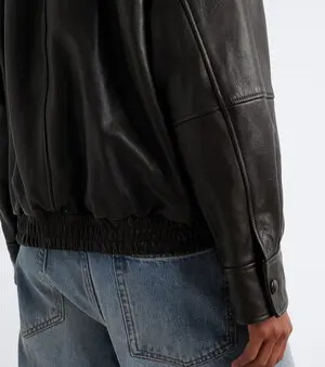 Loulou De Saison Russo Leather Bomber Jacket