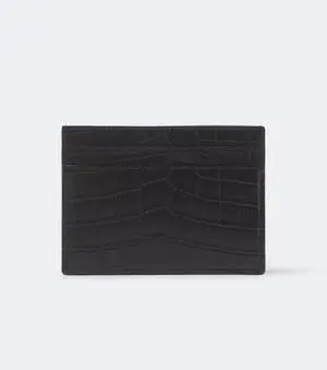 Saint Laurent Cassandre Croc-effect Card Holder