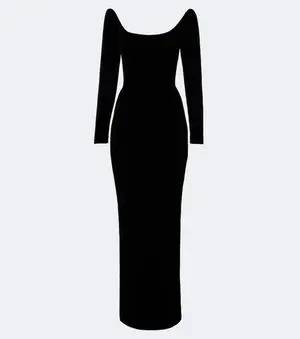 MUGLER Velvet Bustier Gown