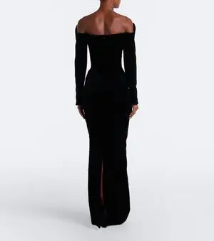 MUGLER Velvet Bustier Gown