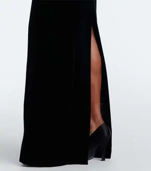 MUGLER Velvet Bustier Gown