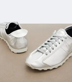 Jacquemus Tennis Metallic Leather Sneakers