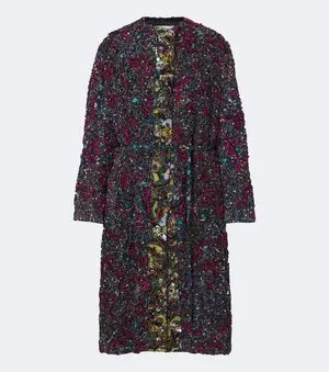 Dries Van Noten Embellished Embroidered Coat - Multicoloured
