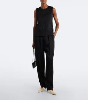 Loulou De Saison Pleated Straight Leg Trousers