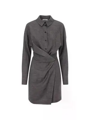 Patrizia Pepe Wrap-style Mini Dress - Grey