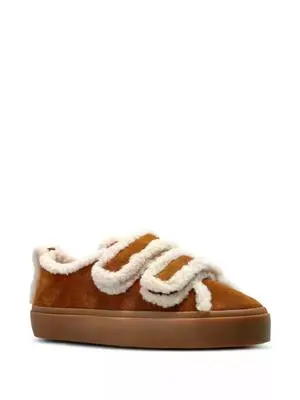 Inuikii Shearling-trim Touch-strap Low Sneakers