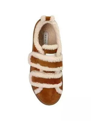 Inuikii Shearling-trim Touch-strap Low Sneakers