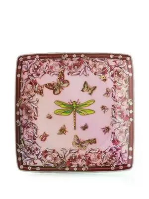 Versace Le Jardin Square Plate 12 Cm - Pink