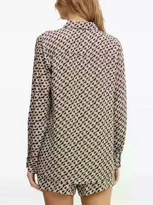 Melissa Odabash Millie Chain-print Button-up Shirt