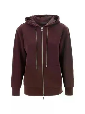 ELENA MIRÒ Rhinestone-drawstring Zip-up Hoodie - Red