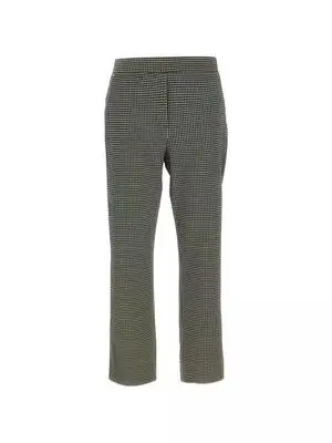 ELENA MIRÒ Check-pattern Straight-leg Trousers - Multicolour