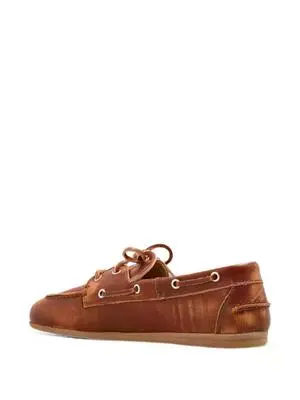 POSA Brushed Leather Boat Shoes