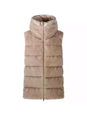 Herno Faux-fur Padded Gilet - Neutrals