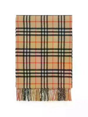 Burberry 格纹羊绒围巾 - Neutrals