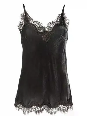 Gold Hawk Lace-trim Camisole Top