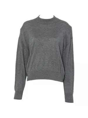 THE FRANKIE SHOP Rue Padded-shoulder High-neck Sweater - Grey