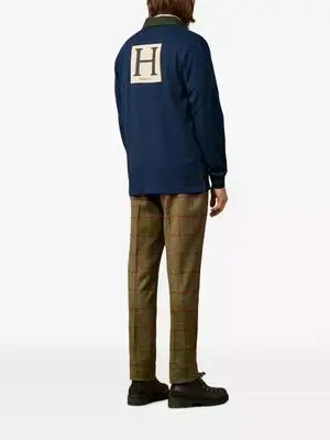 HACKETT LONDON Logo-patch Long-sleeve Polo Shirt